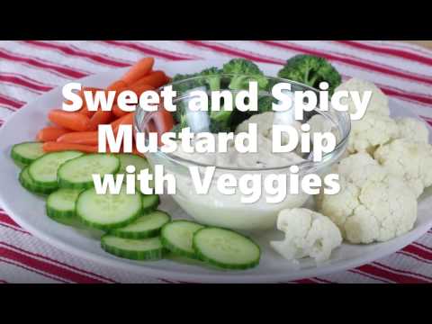 Sweet and Spicy Mustard Dip with Veggies