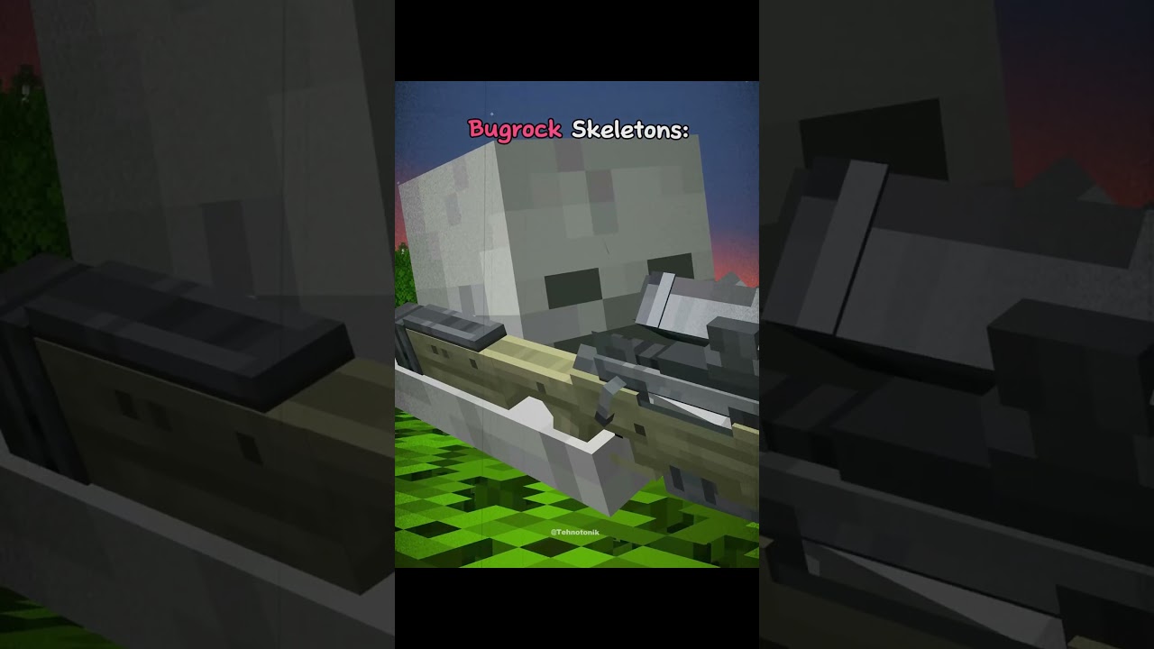 Minecraft Bugrock and Java Skeletons Moment