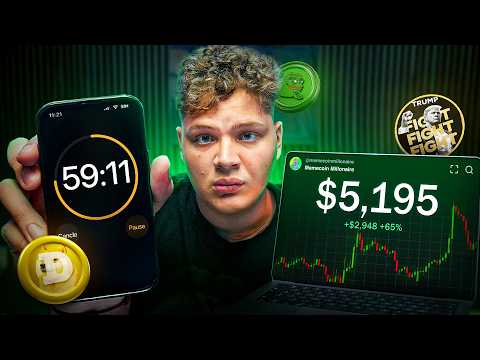 I Tried Trading Memecoins For 1 Hour (Realistic Results)