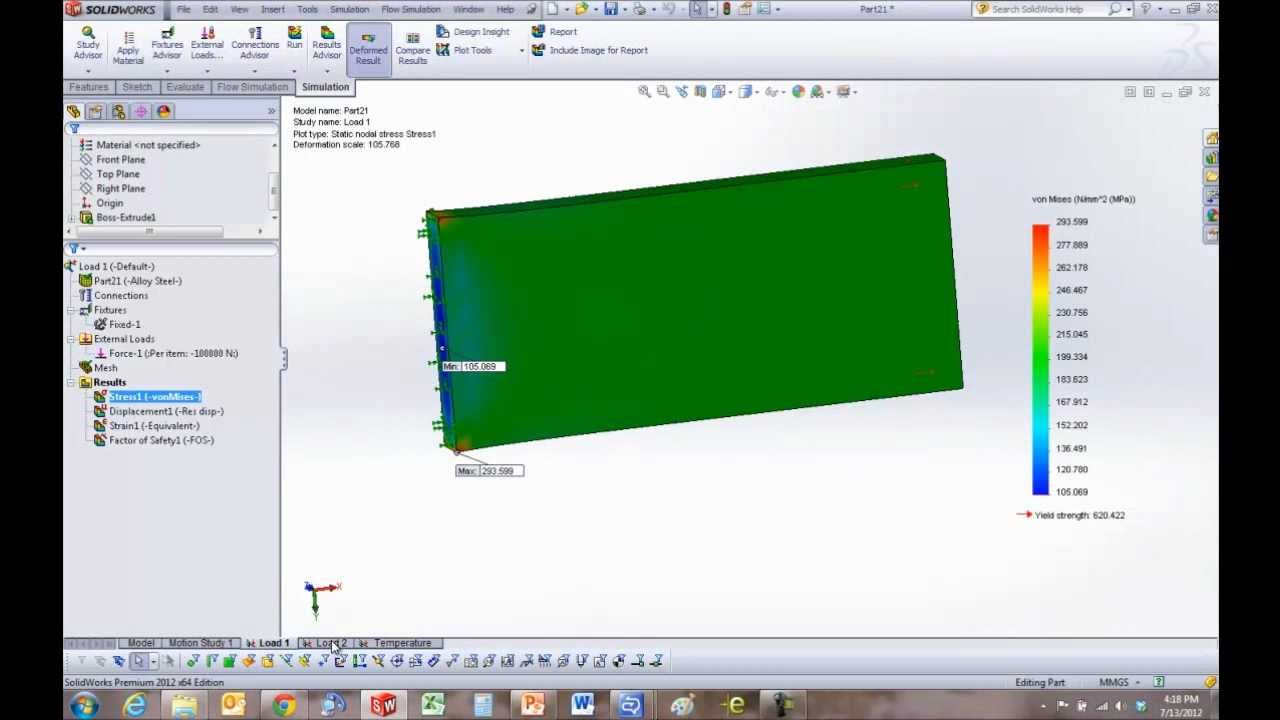 SOLIDWORKS Simulation - Combining Multiple Static Studies