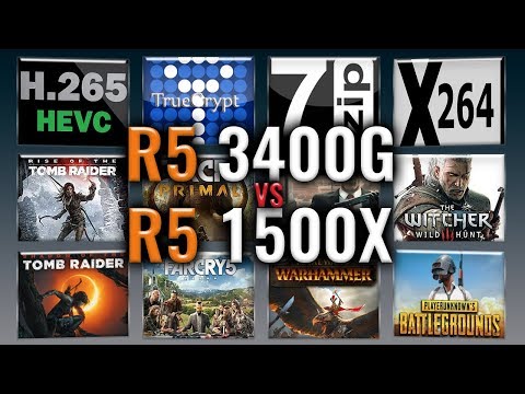 Ryzen 5 3400G vs Ryzen 5 1500X Benchmarks | Test Review | Comparison | Gaming | 13 Tests