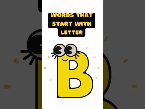 Words that start with letter B | Kindergarten and preschoolers