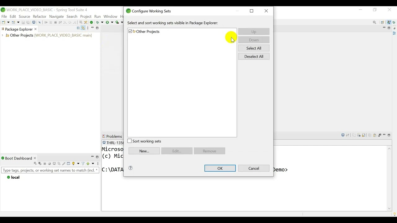 Eclipse Create Working Set