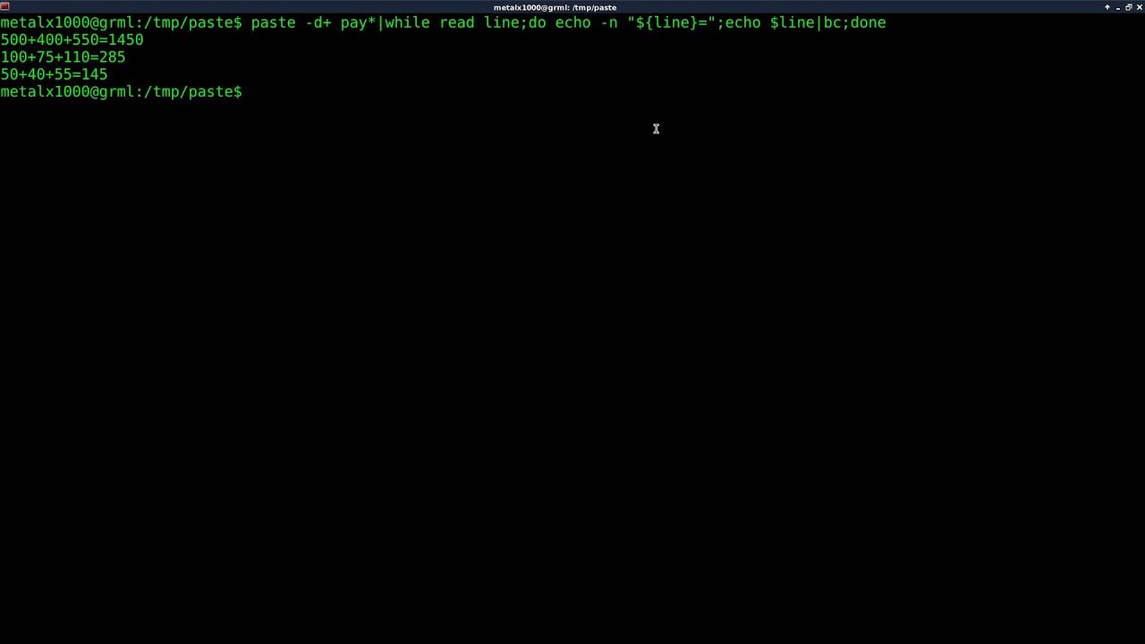 The Paste Command   Linux BASH Shell Script Tutorial