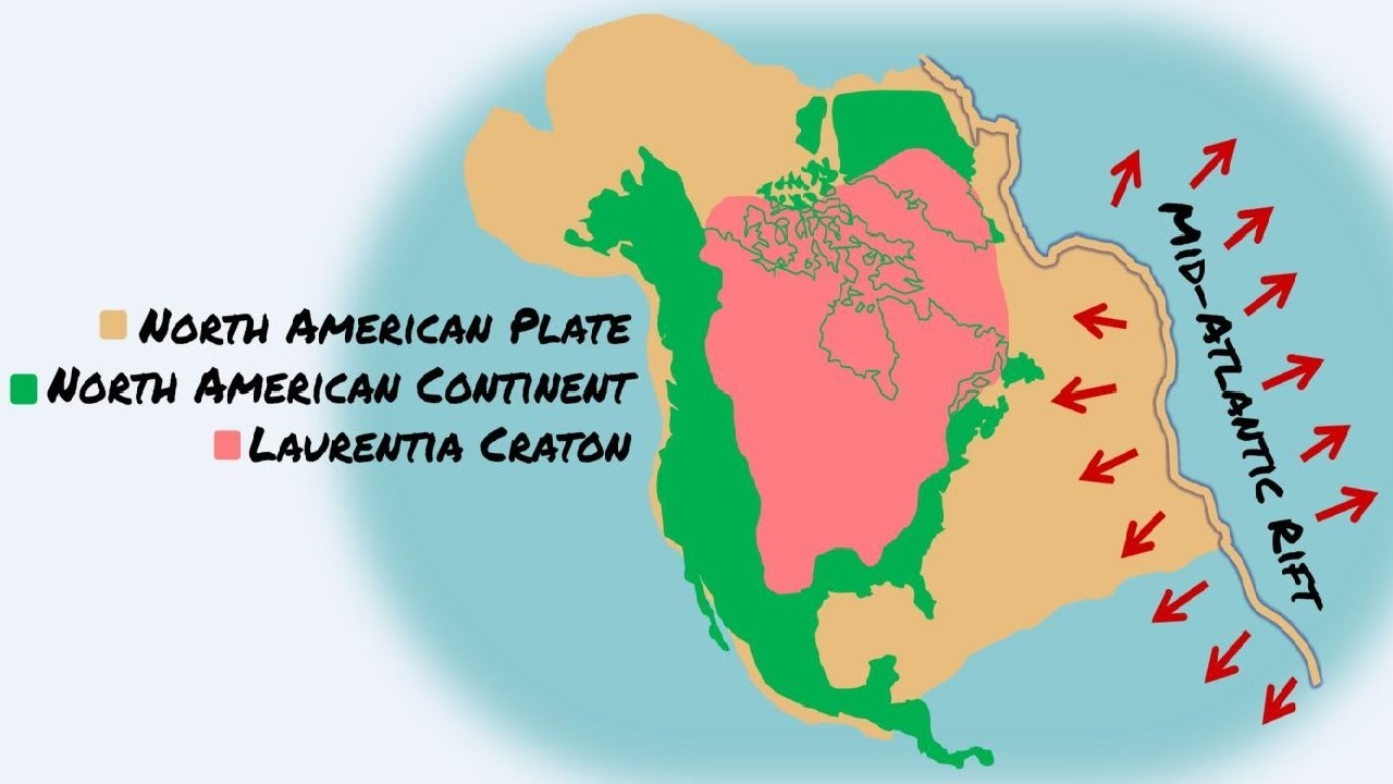 Laurentia Craton North America Plate & Continent | Mid-Atlantic Rift | Pangea Supercontinent Rodinia