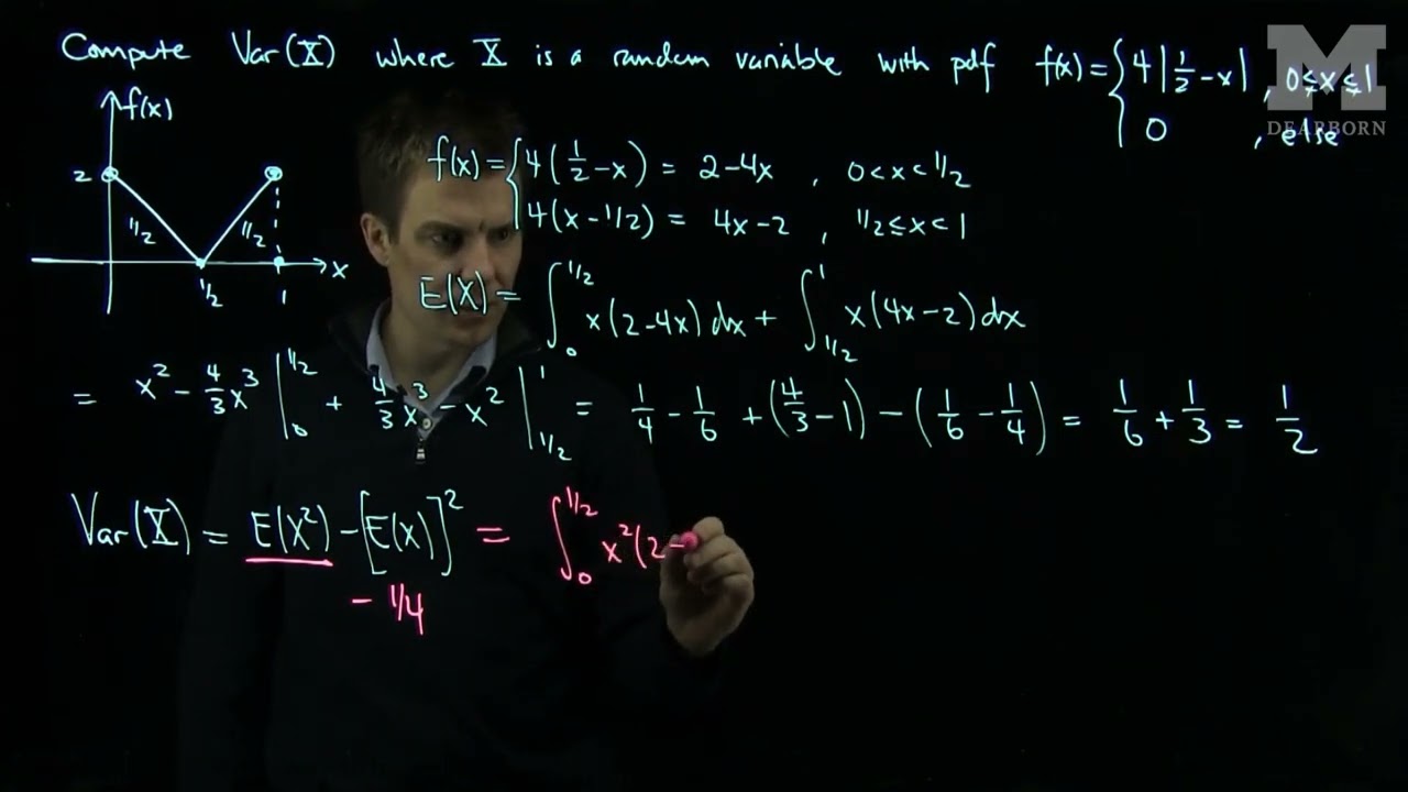 Computing the Variance from the PDF