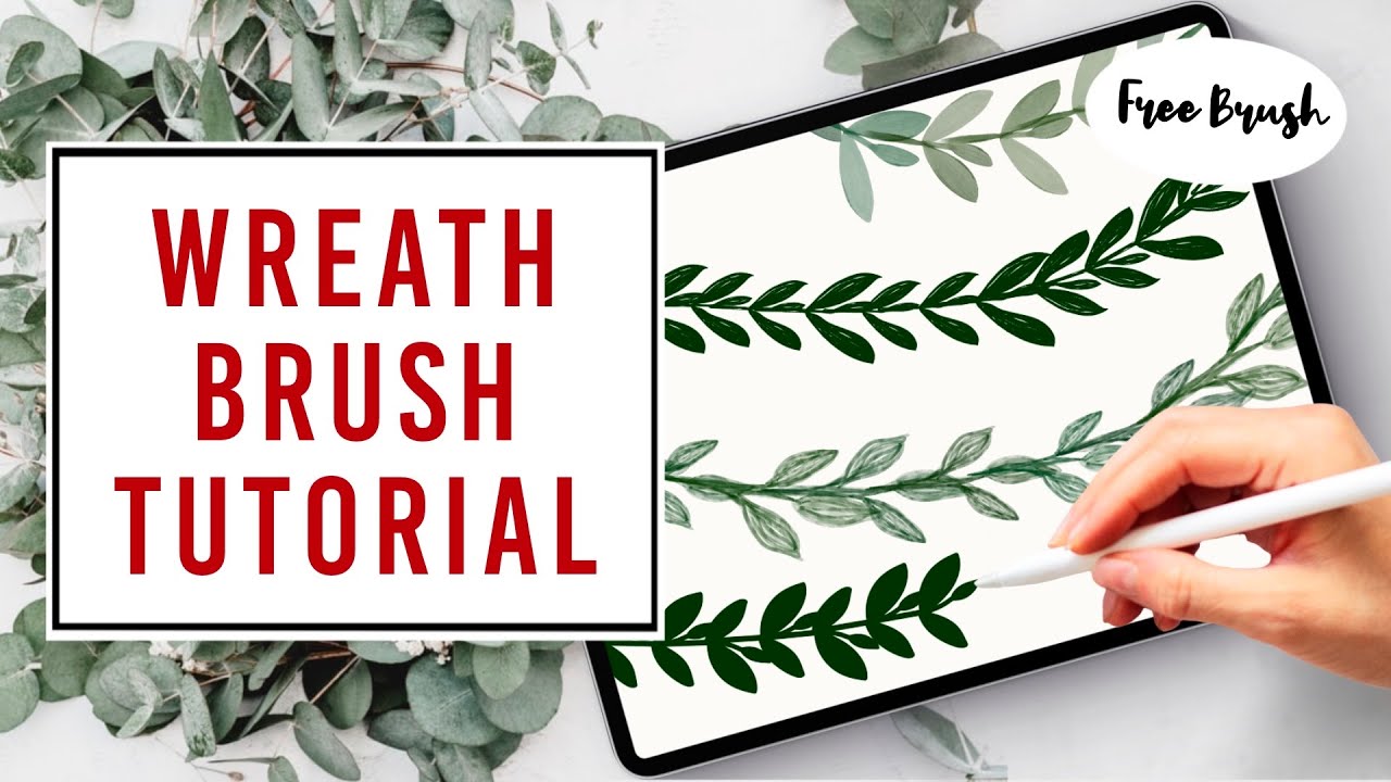 How To Create a Christmas Wreath Brush in Procreate - with FREE Download (Procreate Brush Tutorial)