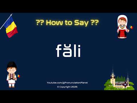 👃 How to Pronounce făli in Romanian? (CORRECTLY) | How to Say Words in Romanian