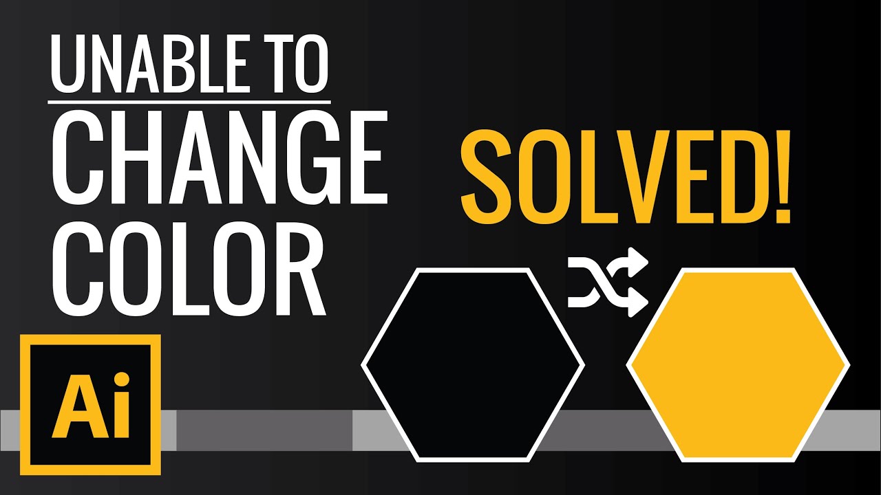 Unable to change color of object in Illustrator | Except Black & Grey | SOLVED! | Zeedign Tutorials