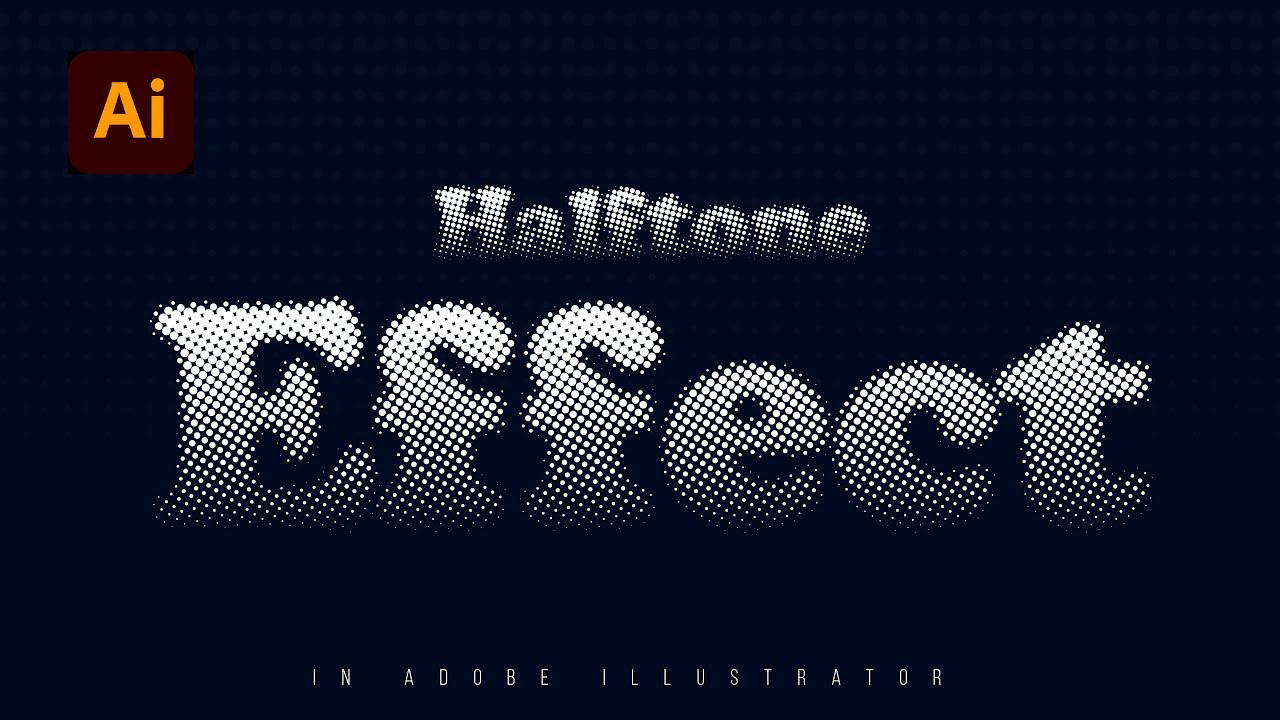 Halftone Text Effect in Adobe Illustrator | Halftone Text Effect | Halftone Effect |  A Illustrator