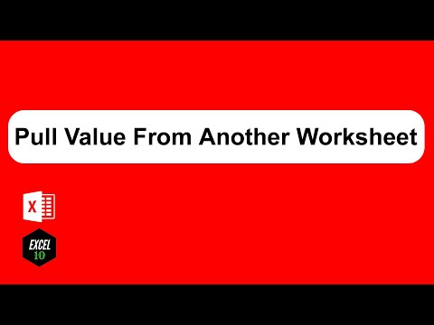 How To Reference Cell or Pull Data from Another Worksheet