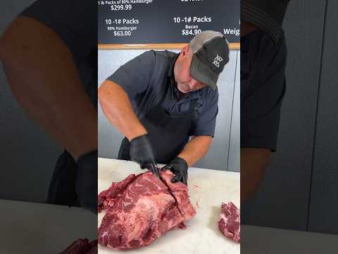 Cutting Chuck eye steaks & Chuck roasts🔪🥩 #butcher #beef