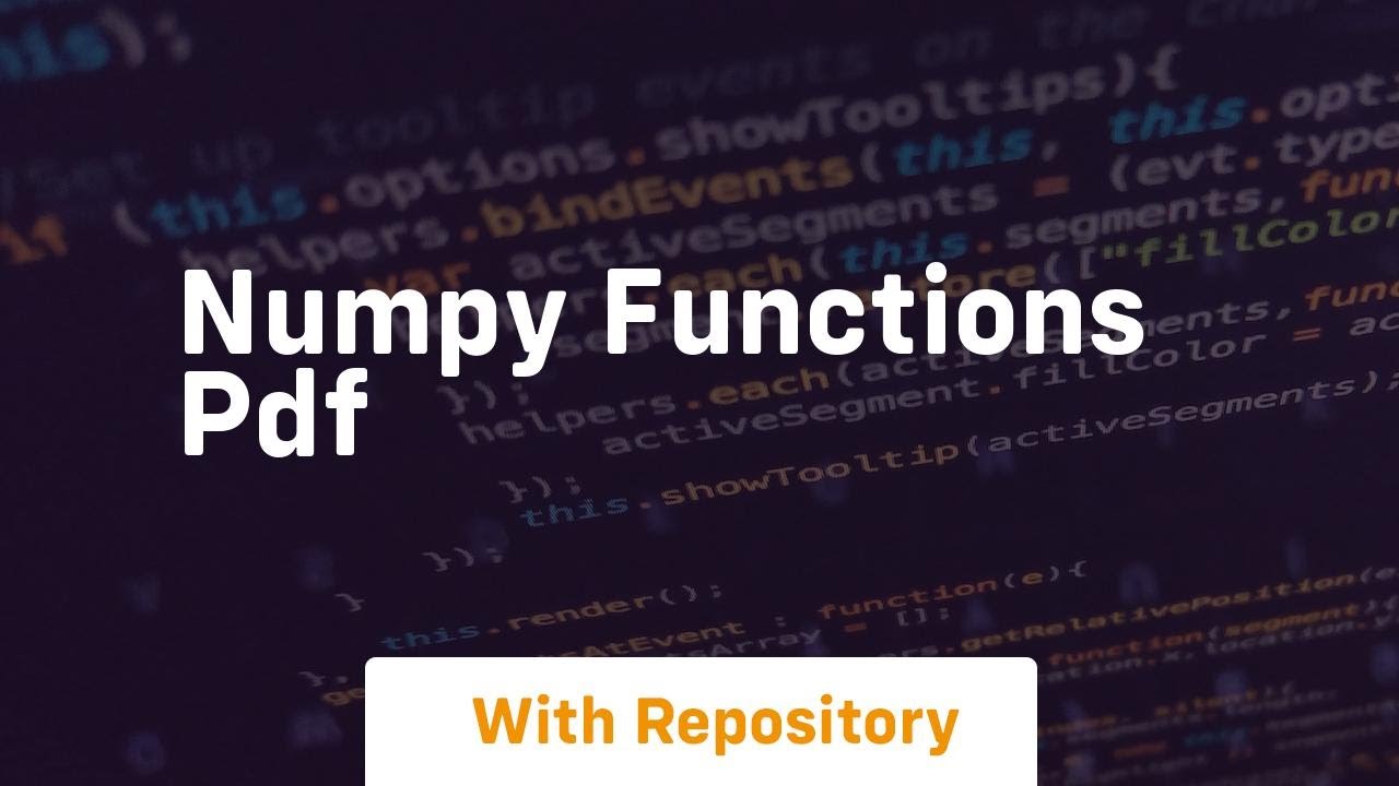 numpy functions pdf