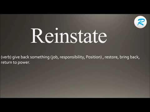 How to pronounce Reinstate