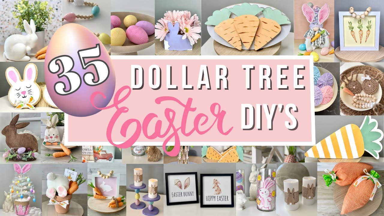 35 DOLLAR TREE Easter 2024 DIYs | Easy High End Easter Dollar Tree DIY | Easter and Spring Decor 🐰