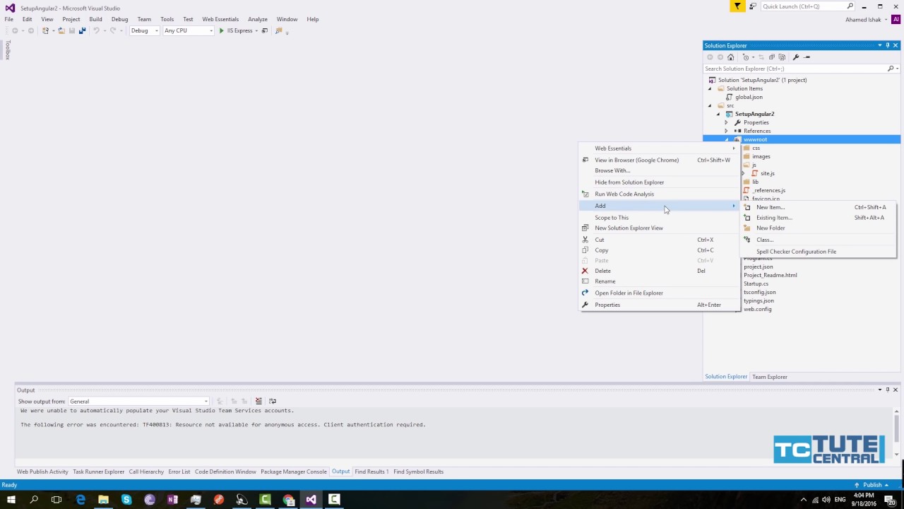 Angular 2 with ASP NET Core MVC
