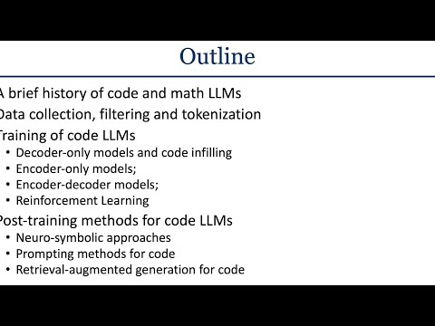 Foundation models for Code and Math
