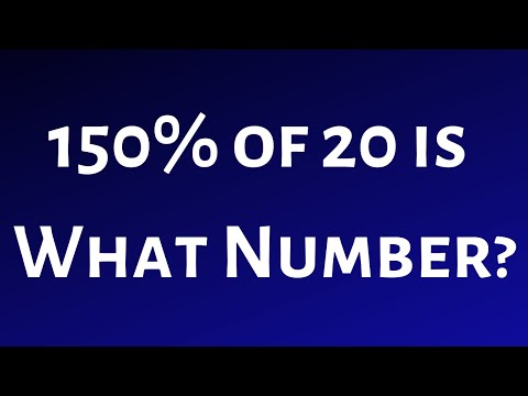 150% of 20 is What Number?
