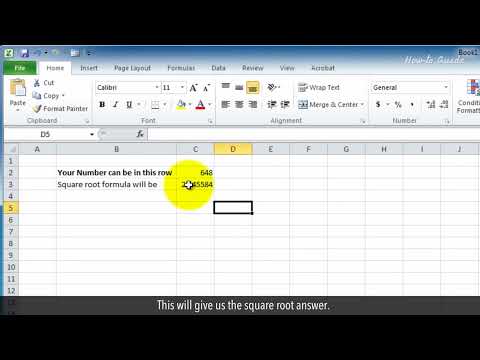 How to Calculate Square Root in Microsoft Excel :Tutorial