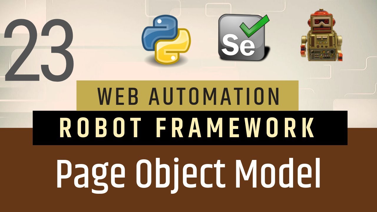 Part 23- Page Object Model (POM) Pattern in Robot Framework | Selenium with Python