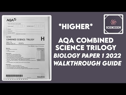 AQA GCSE COMBINED SCIENCE BIOLOGY PAPER 1 2022 TRILOGY PAPER WALKTHROUGH || ScienceGem