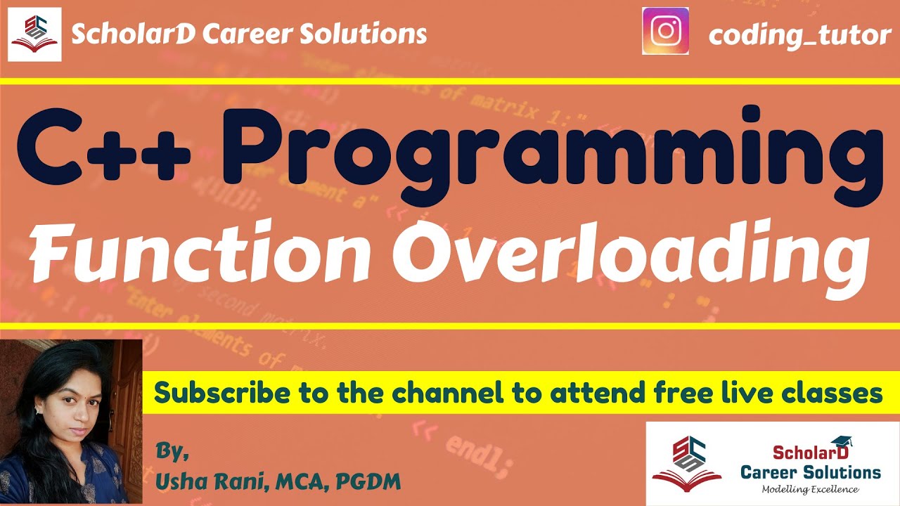 Function Overloading with example program | C++ Programming | #cplusplusprogramming #codingtutorial