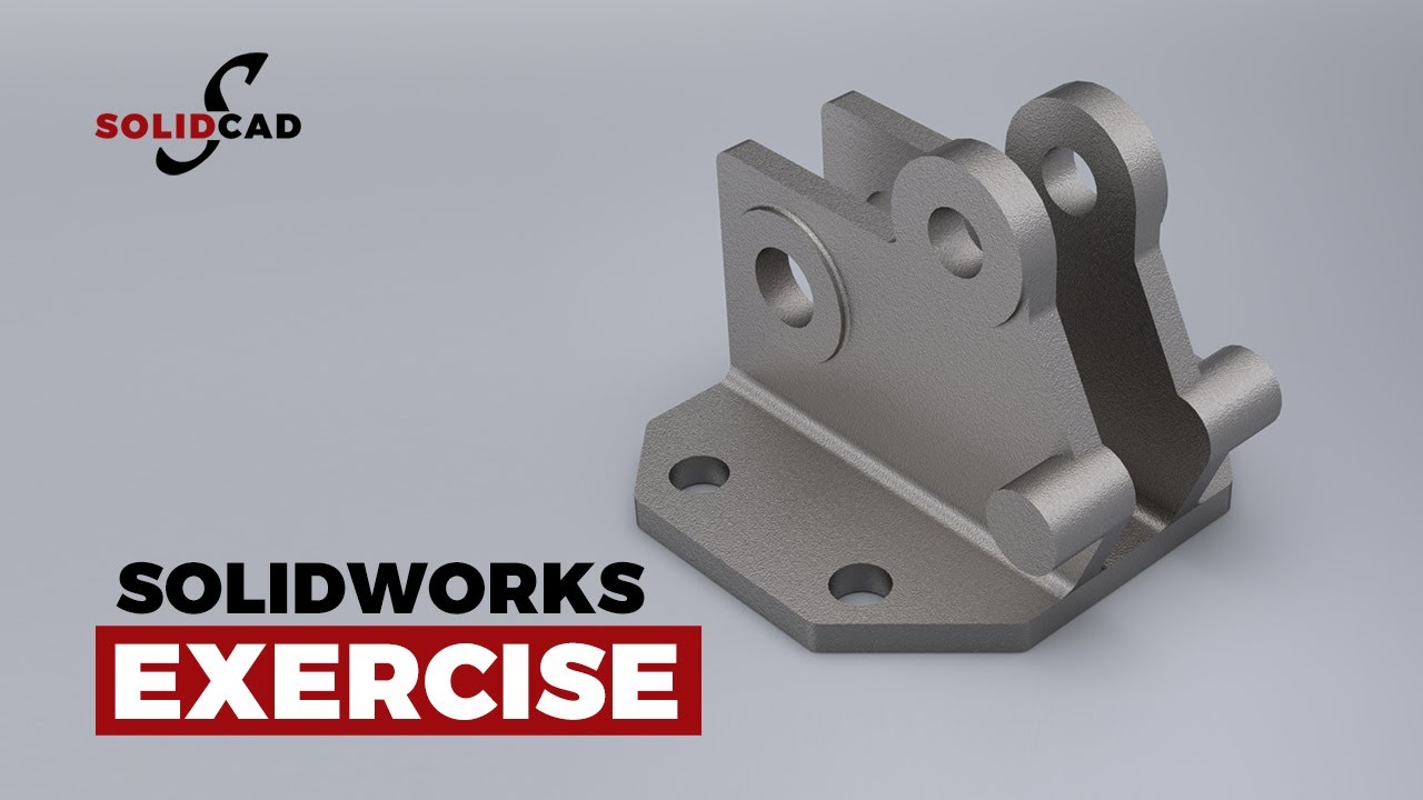 SolidWorks Exercise 16 | Certified SolidWorks Associate (CSWA) | SolidWorks Tutorial | SolidCad