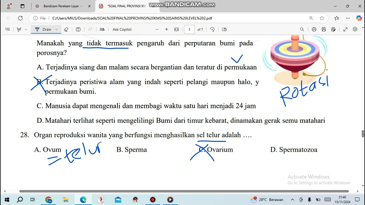 KMSI SAINS LEVEL 2 FINAL PROVINSI