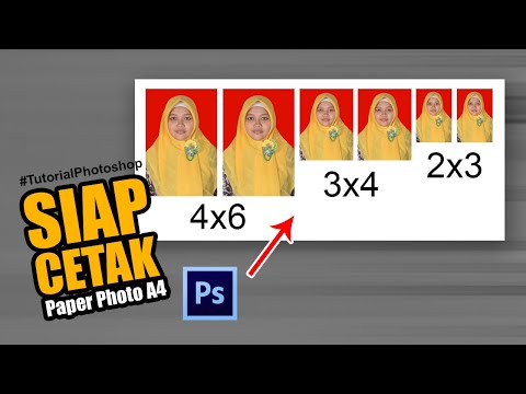 Menyusun Pas Photo ke Kertas Foto A4 Agar tidak salah Ukuran I Tutorial Photoshop