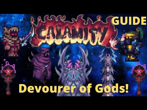 How to Easily Defeat the Devourer of Gods in DEATH MODE! Terraria Calamity Mod (GUIDE)
