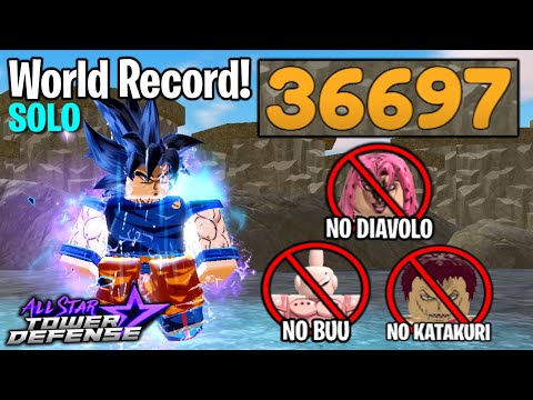 Buffed 7 Star Goku Is INSANELY CRAZY in Gauntlet Mode (Solo World Record!) | All Star Tower Defense
