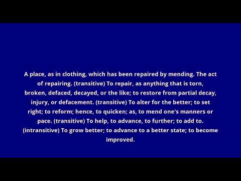 what is the meaning of mend