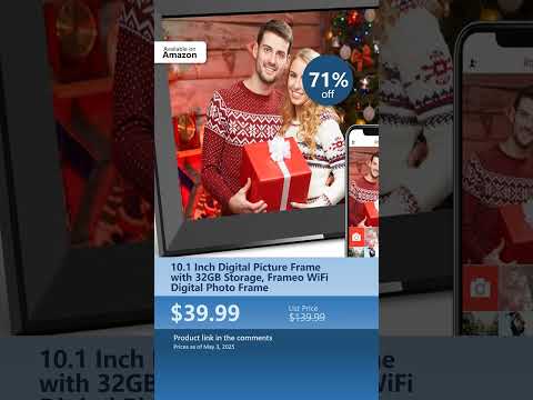 10.1 Inch Digital Picture Frame with 32GB Storage, Frameo WiFi Digital Photo Frame