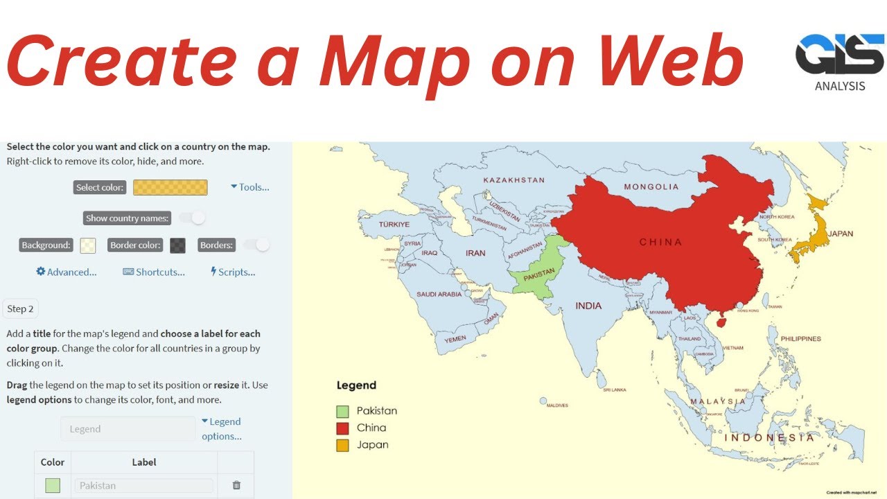 How to create a map online without any software || Within Seconds || MapChart || GIS ||