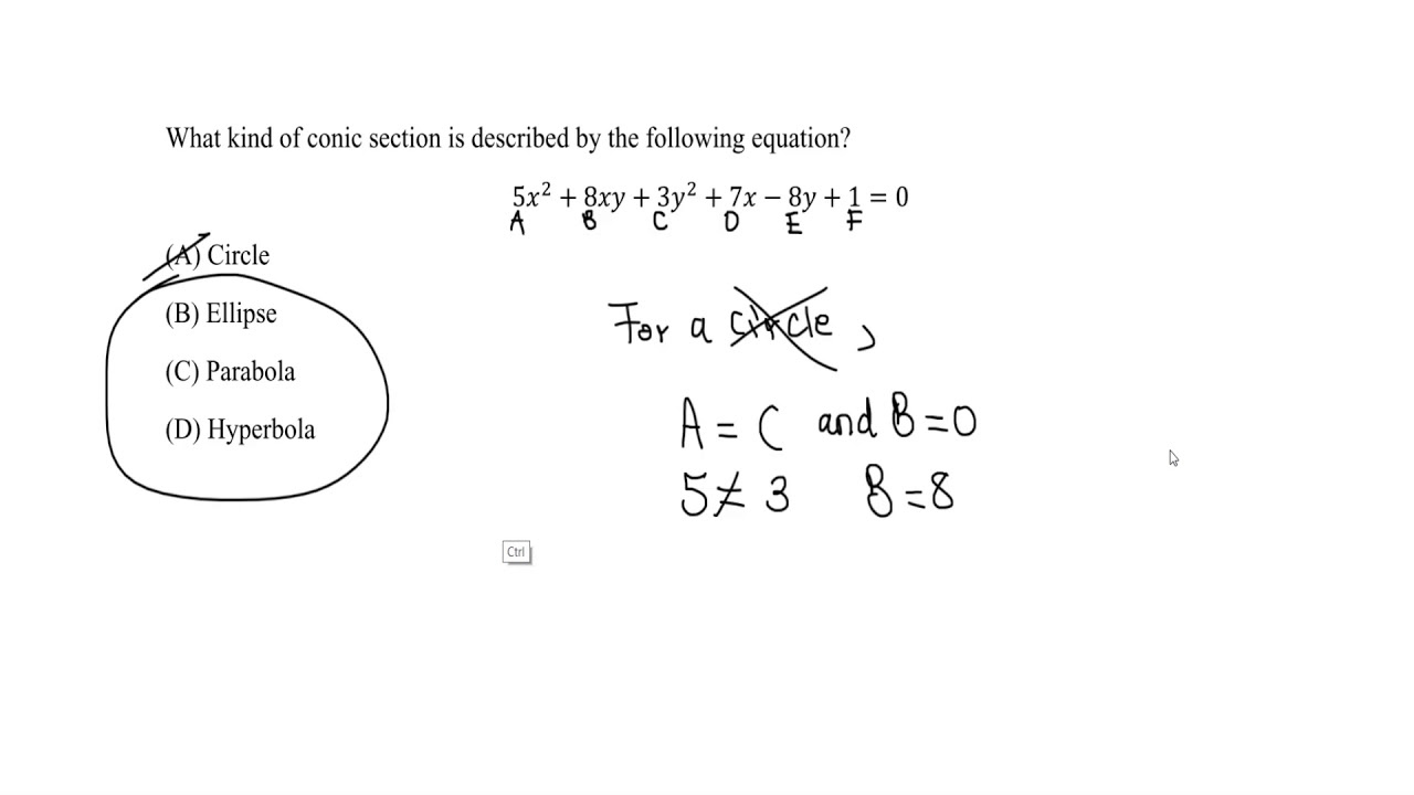 FE Exam Review - Analytic Geometry - Conic Sections