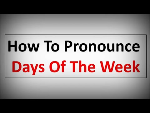 How to Pronounce Days of the Week 🇮🇳  🇬🇧 #englishwithharishpanchal #pronunciation