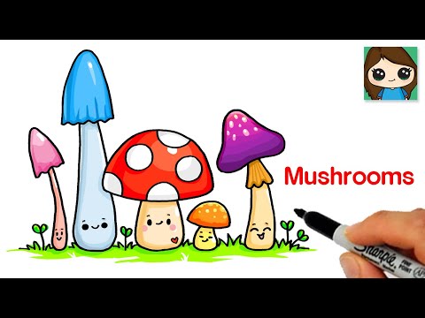 How to Draw Mushrooms Easy Cute π