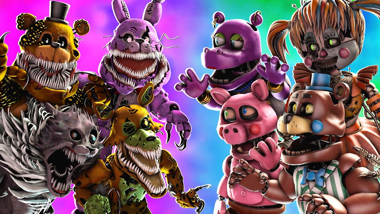 FNAF fights between Twisted vs Help - Heartbeat