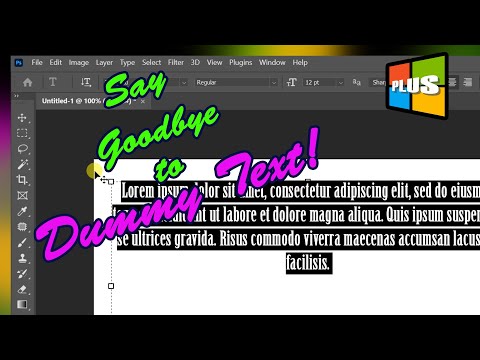 Disable Placeholder Text (Lorem Ipsum) in Adobe Photoshop 2023