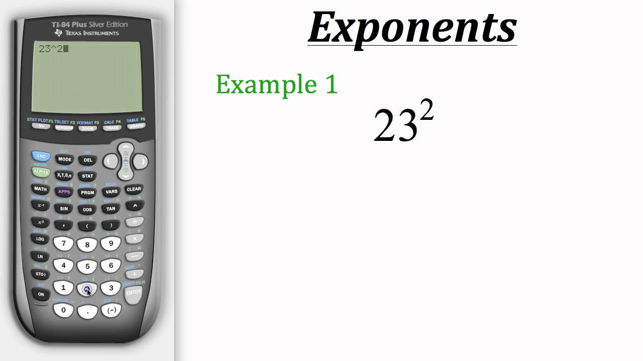 Ti Calculator Tutorial: Exponents