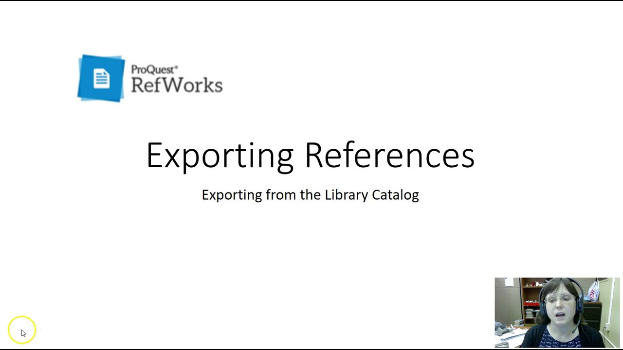Exporting to RefWorks from Catalog