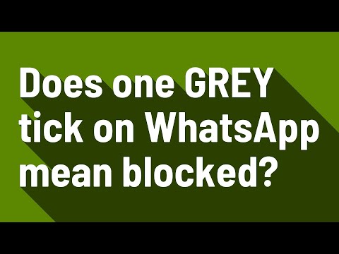 Does one GREY tick on WhatsApp mean blocked?