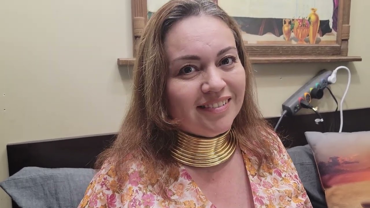 Choker Collars Gold Leather