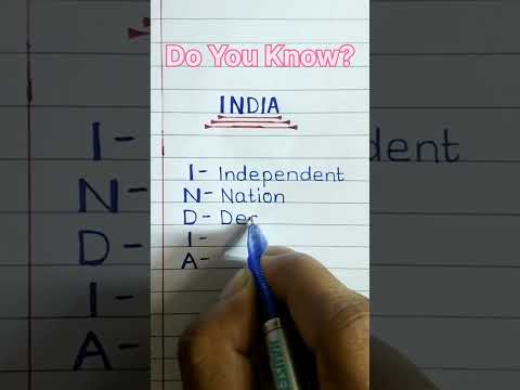 INDIA full form || India #shorts #ytshorts #viral #india #trendingshorts #ytshort