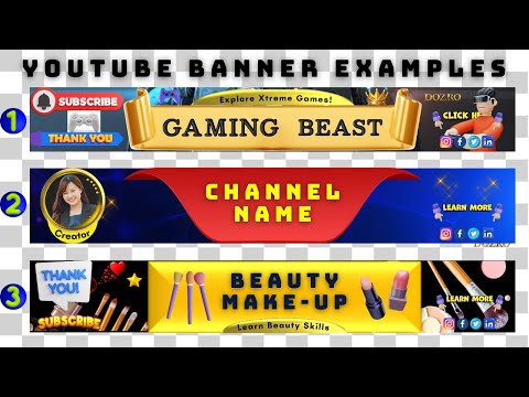 YouTube Banner Examples | Best Template Designs of YouTube Banner