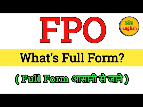 FPO ka Full Form kya hai | Full form of FPO | Gk questions all full form | important full form
