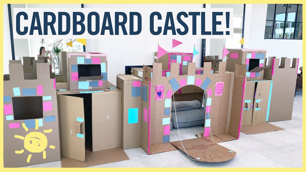 PLAY | CARDBOARD CASTLE w/ DRAWBRIDGE!