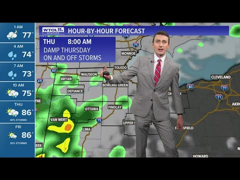 Showers, storms Wednesday night; unsettled weather continues into weekend | WTOL 11 Weather