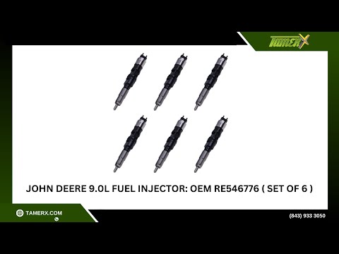 John Deere 9.0L Fuel Injector : OEM RE546776 ( Set of 6 )