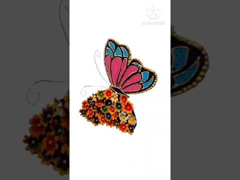 Butterfly wall hanging craft // #craft #diy #wallhanging #shorts